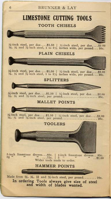Tools for cutting limestone (19th century catalogue) | Making Victorian ...